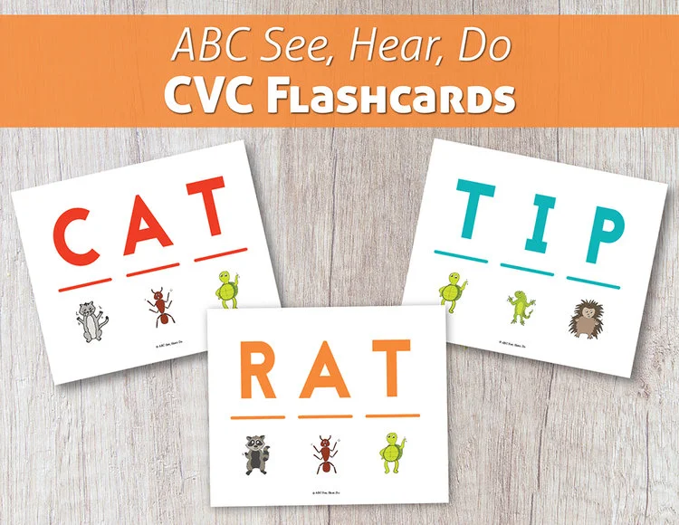 Nine Ideas for Using the CVC Flashcards — ABC See, Hear, Do