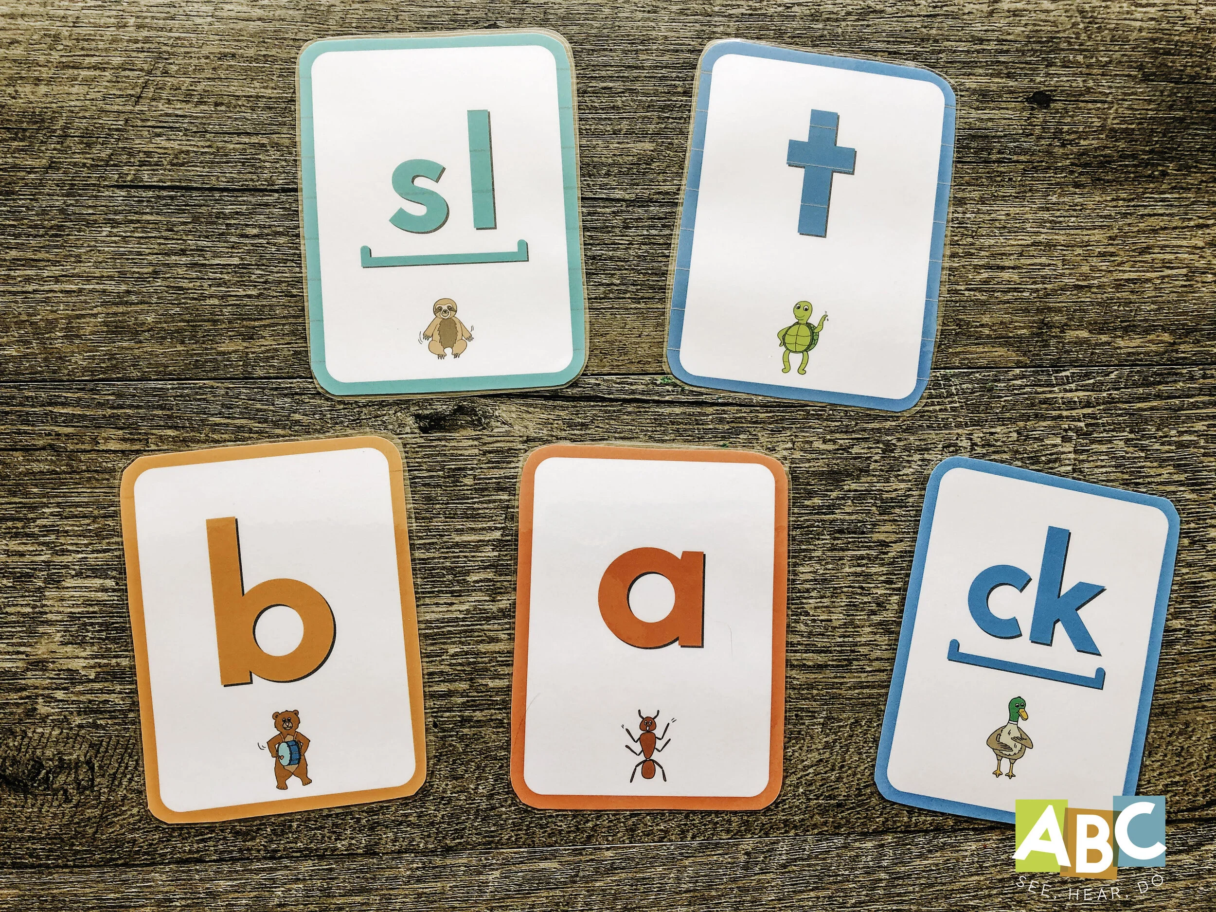 ABC See, Hear, Do Flashcards: Blended Ending Sounds — ABC See, Hear, Do