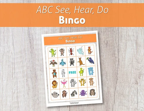 ABC Bingo Free Printable — ABC See, Hear, Do