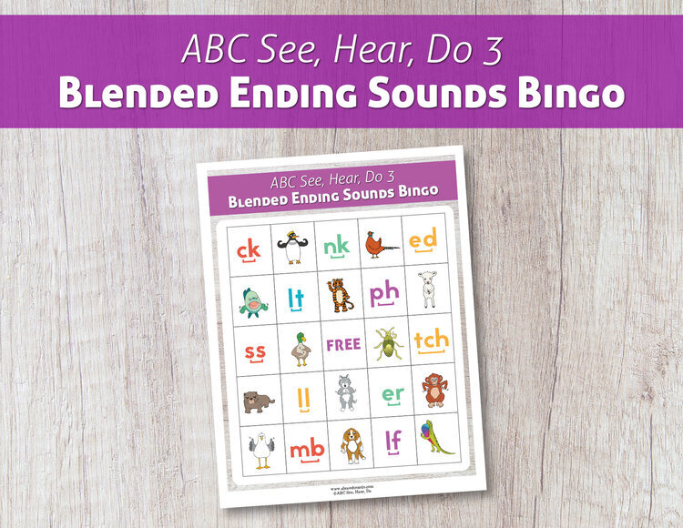 Blended Ending Sounds Bingo Freebie — ABC See, Hear, Do