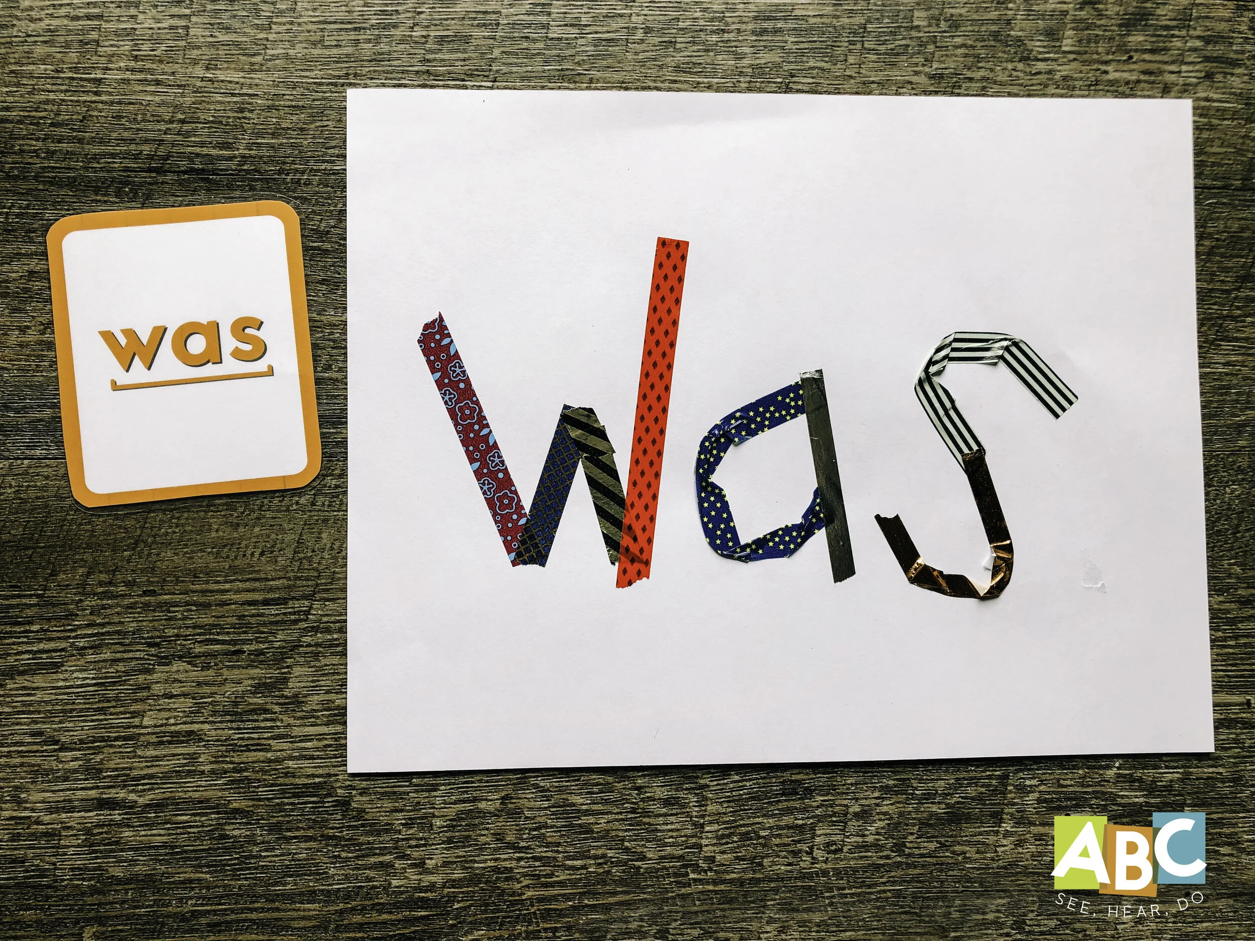 Sight Word "was" Letter Crafts and Activities — ABC See, Hear, Do