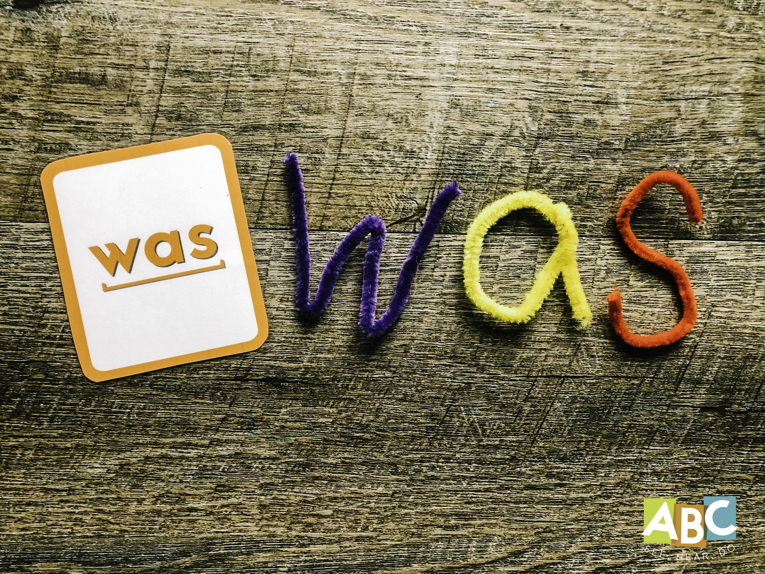Sight Word "was" Letter Crafts and Activities — ABC See, Hear, Do