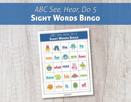 Sight Words Bingo Freebie — ABC See, Hear, Do