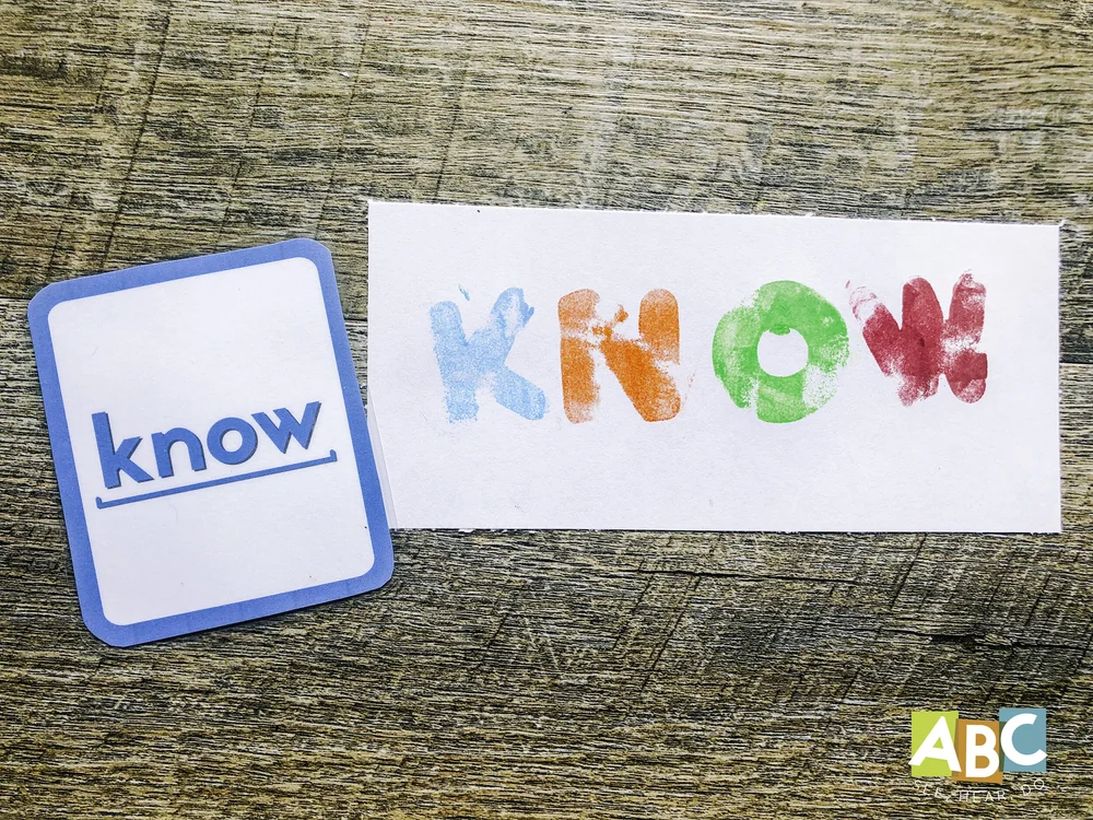 know Sight Word | Learn Words Easily — ABC See, Hear, Do