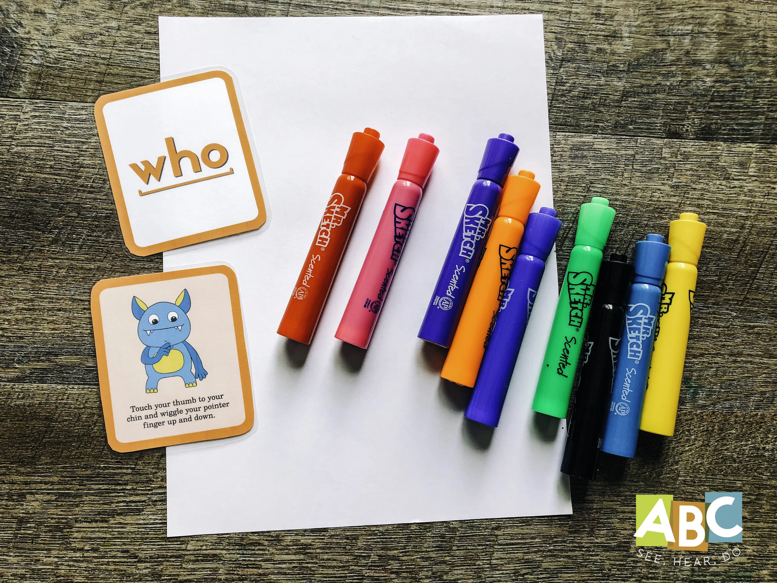 Sight Word "who" Letter Crafts and Activities — ABC See, Hear, Do
