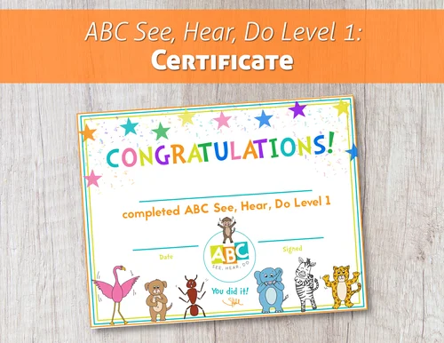 ABC Ver, Oír, Hacer Nivel 1: Certificate — ABC See, Hear, Do
