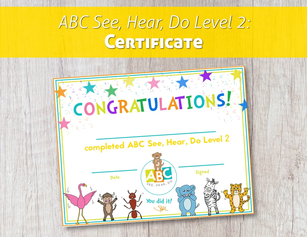 ABC See, Hear, Do Level 2: Lowercase Letters Bingo — ABC See, Hear, Do