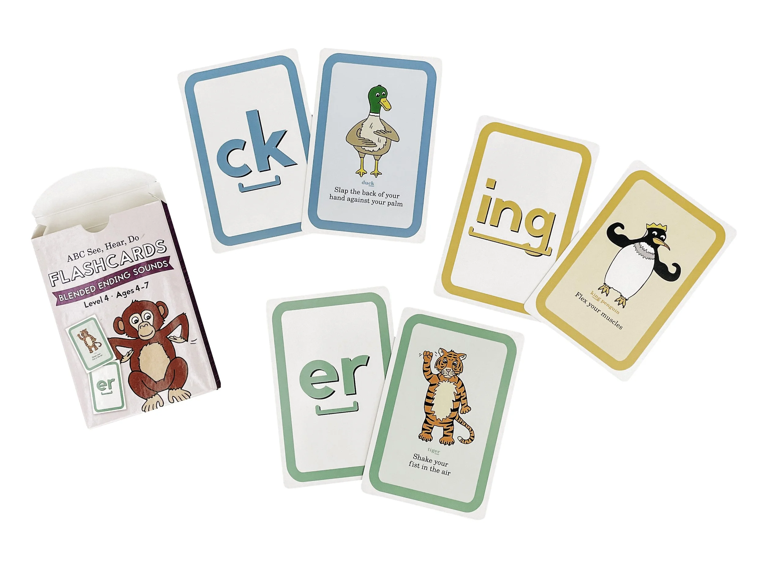 ABC See, Hear, Do Flashcards: Blended Ending Sounds Level 4 — ABC See ...