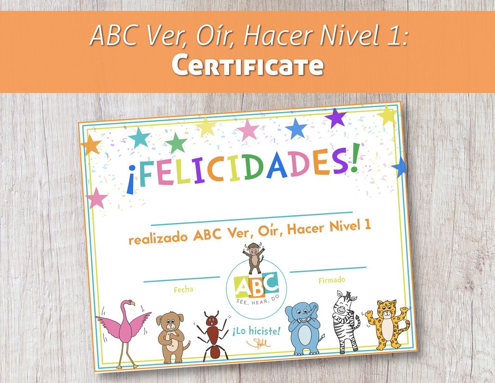 ABC See, Hear, Do Level 1: Certificate — ABC See, Hear, Do