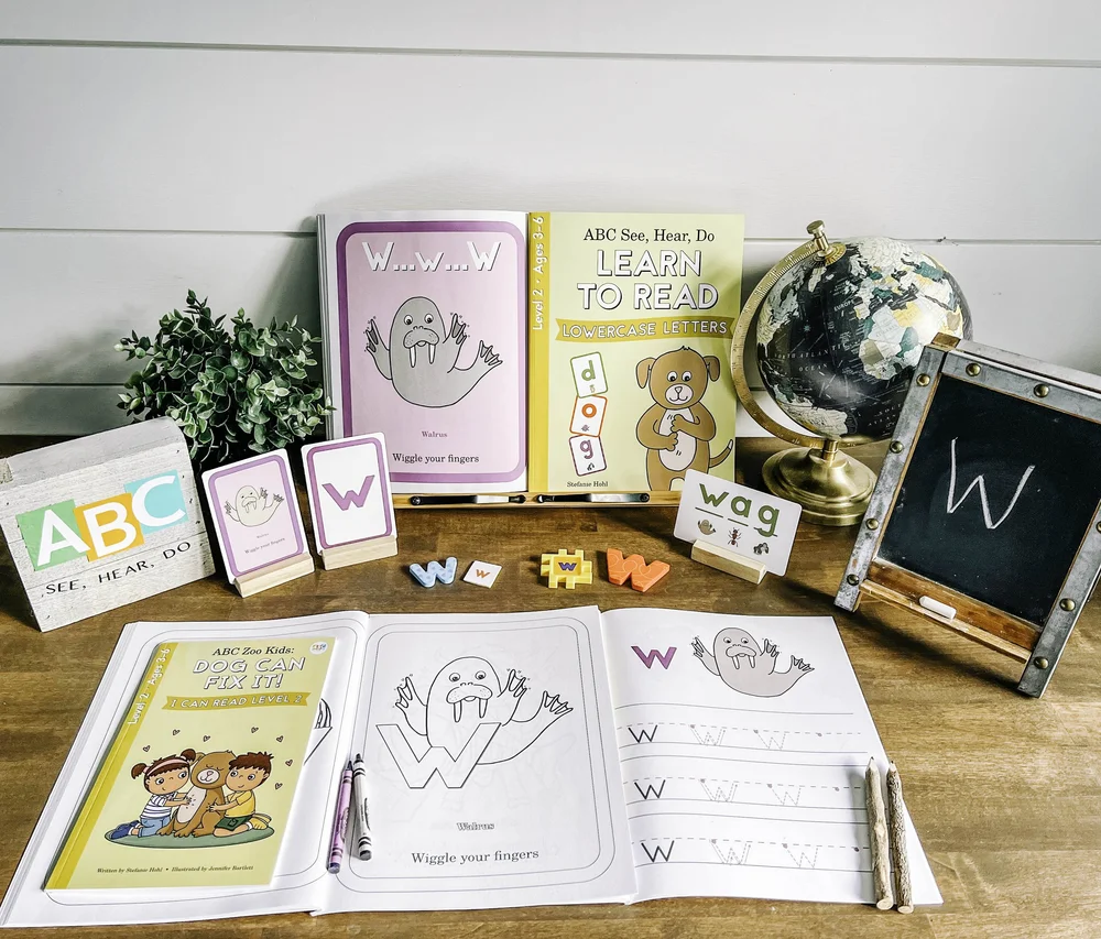 Light up Literacy with Lowercase Letter w — ABC See, Hear, Do