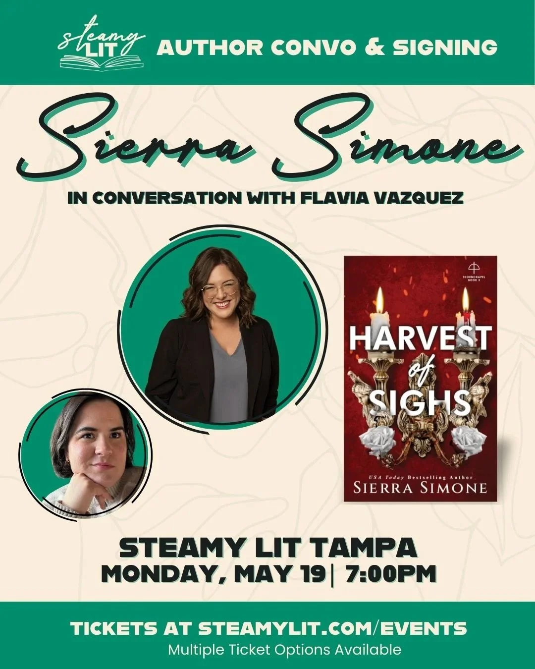Author Events by Sierra Simone