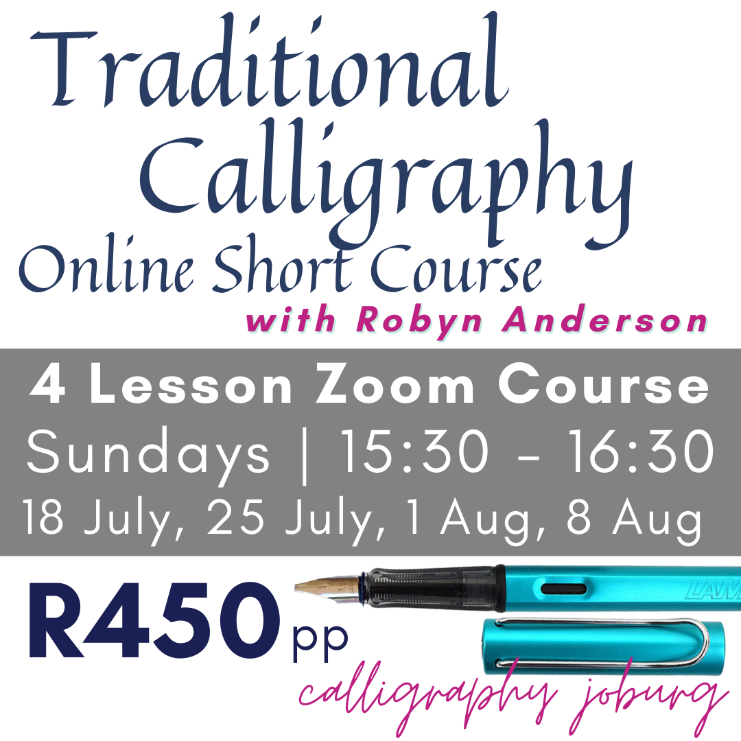Online Traditional Calligraphy Course — Calligraphy Joburg