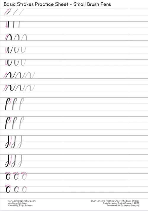 FREE Basic Strokes Workshop — Calligraphy Joburg