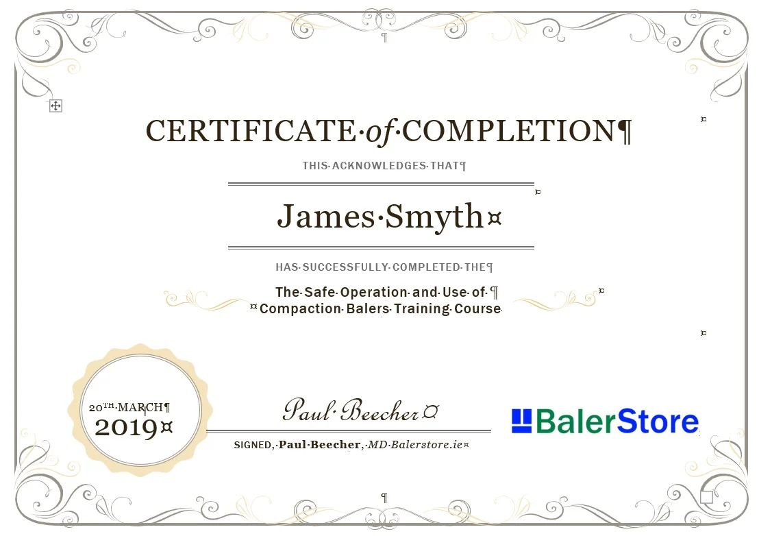 Safe operation of cardboard balers training — Baler Store - Cardboard ...