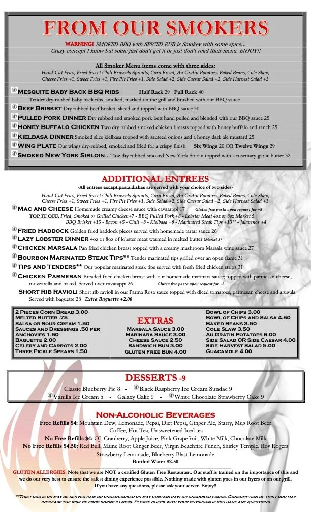 Dining Menus — 658 Main Street Ogunquit 207-646-8998