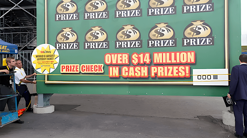 The largest scratch-off ticket ever made was over 9 stacked Nascar race ...