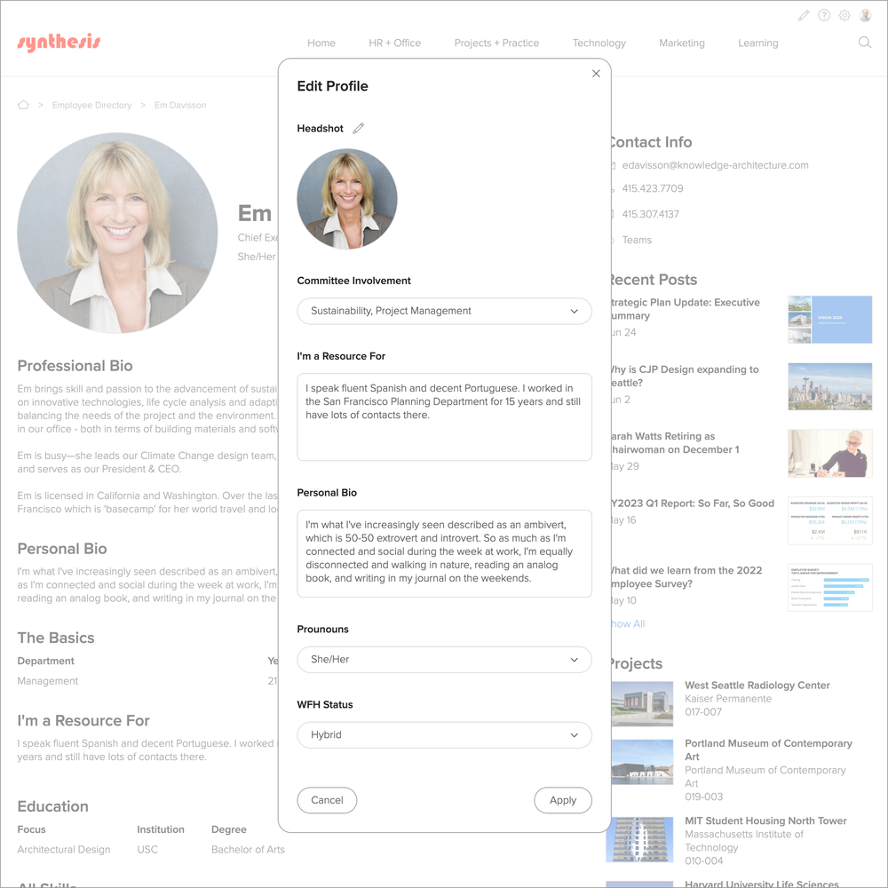 Employee Directories, Profiles, + Blocks — Knowledge Architecture