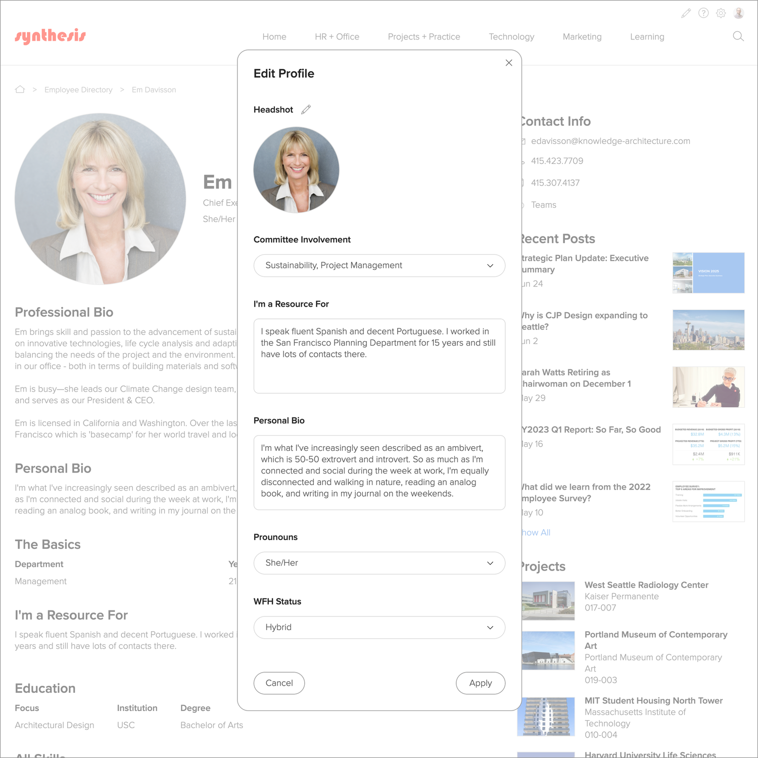 Employee Directories, Profiles, + Blocks — Knowledge Architecture
