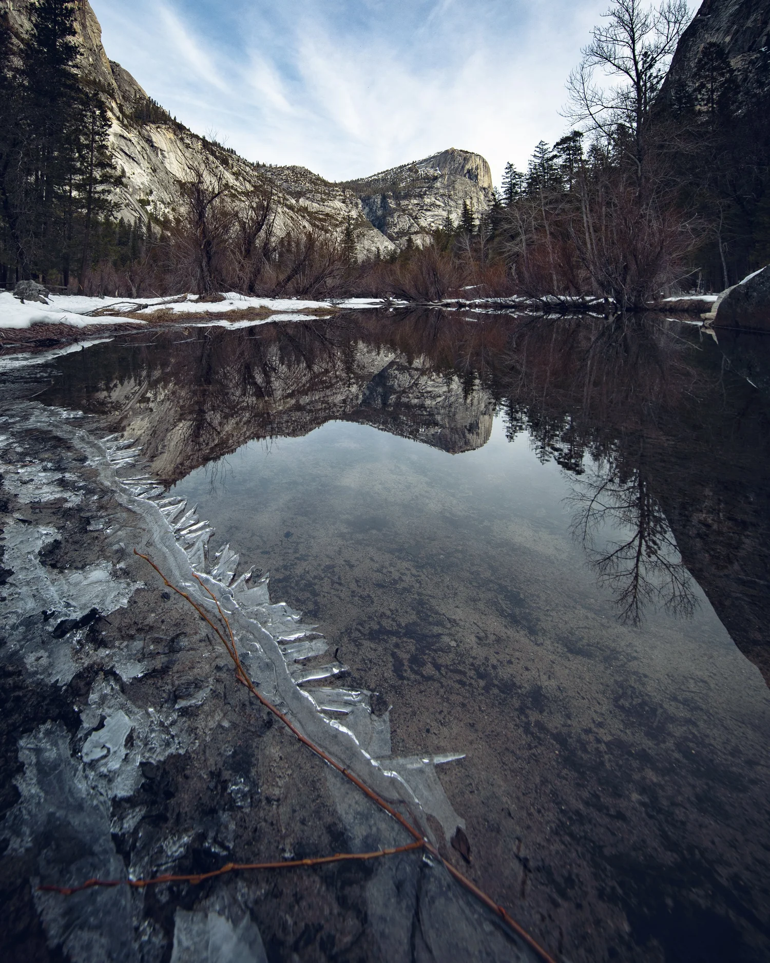 Yosemite Mirror Lake in Winter (Yosemite National Park) — Flying Dawn ...