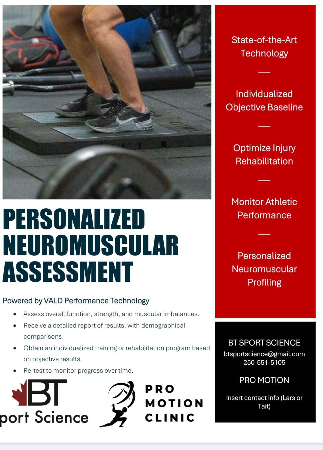 VALD Testing with BT Sport Science — Pro Motion Clinic