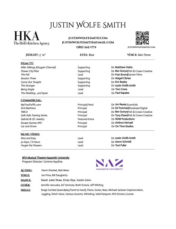 Resumes — Justin Wolfe Smith