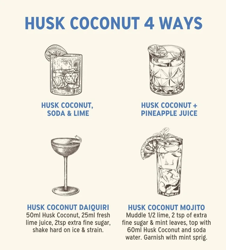 How to drink HUSK COCONUT — Husk Farm Distillery