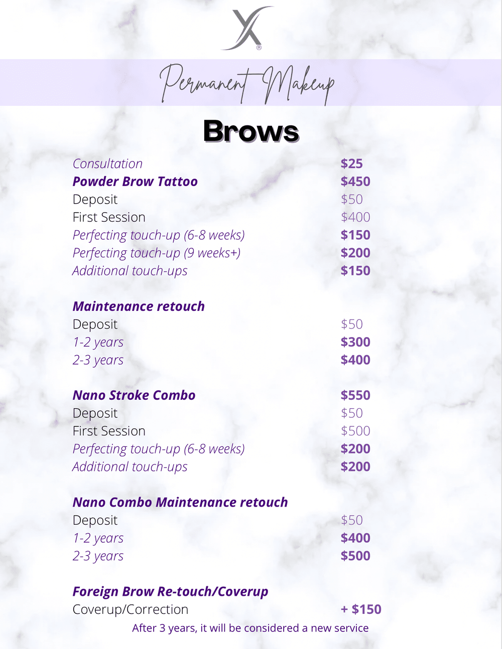 Service Menu Pricing — Extend®️ Lash & Co