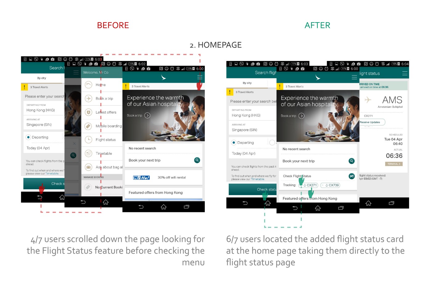 Cathay Pacific App Feature Redesigns — Dominic Co