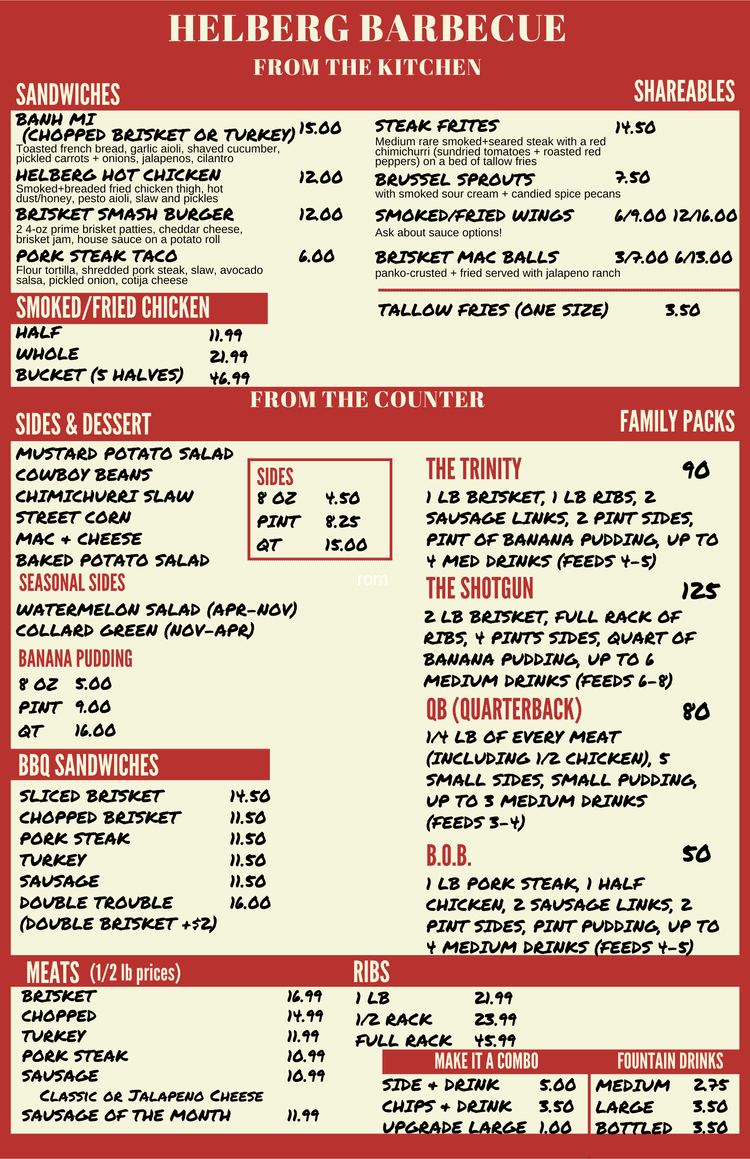 View Our Menu — HELBERG BARBECUE