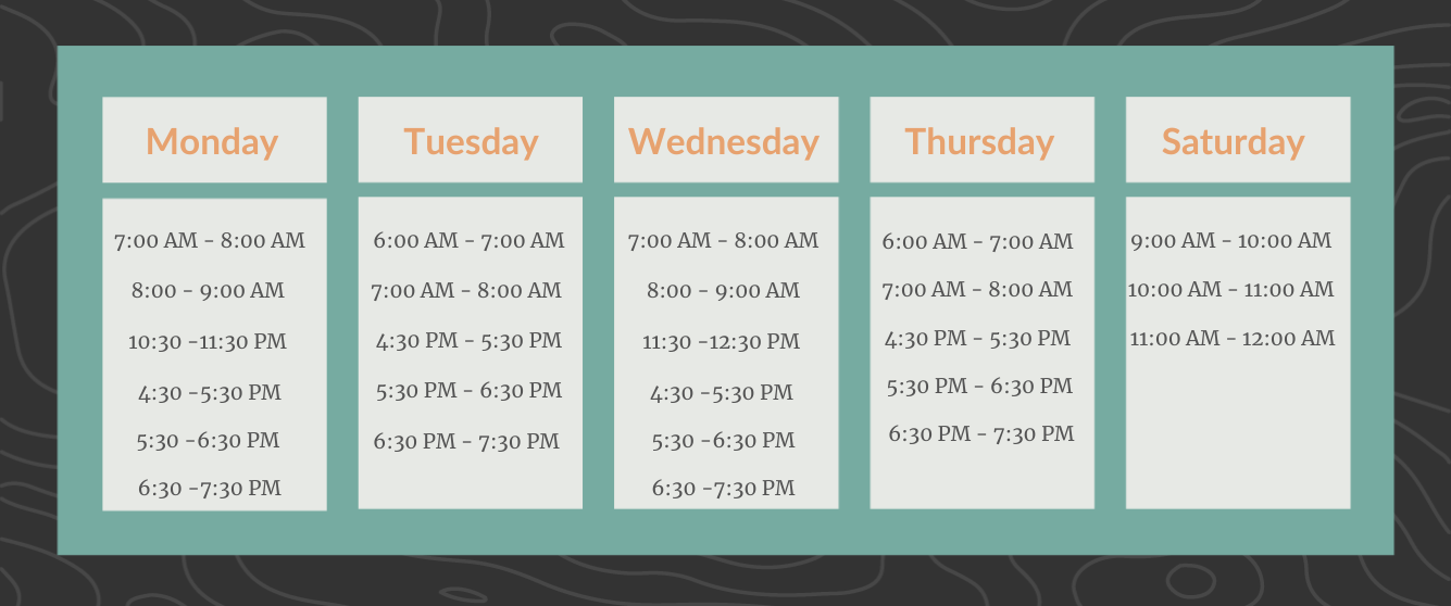 Schedule — Atlanta Women's Barbell Club