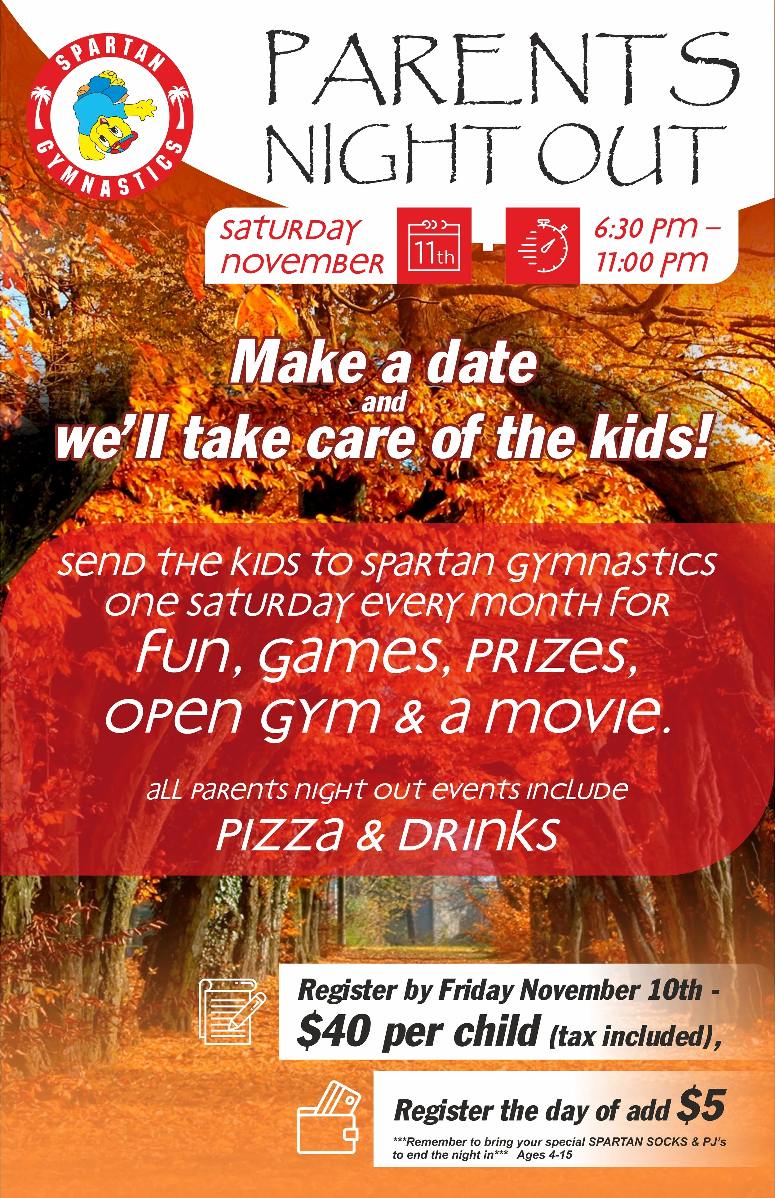 Parents Night Out — Spartan Gymnastics