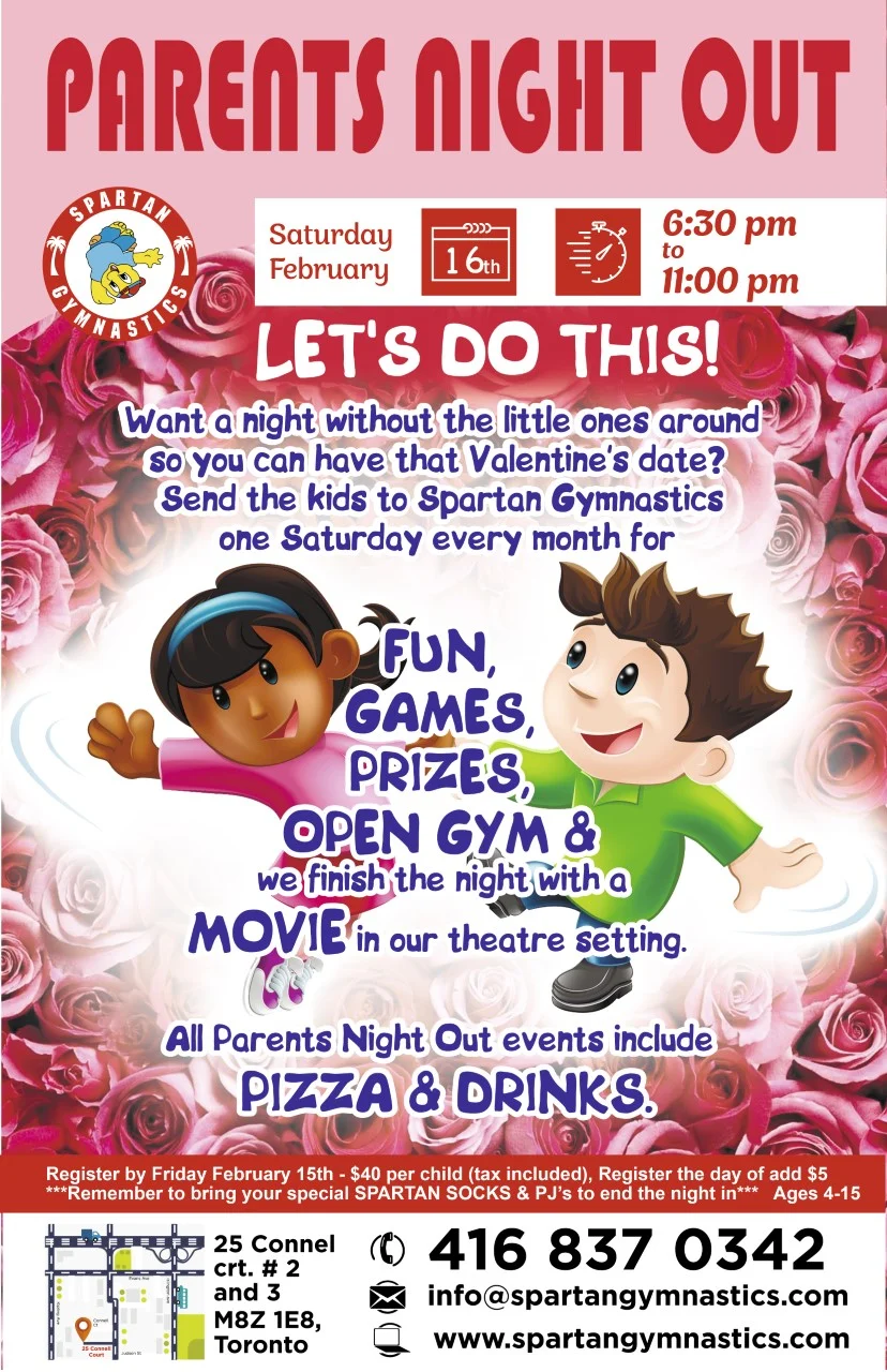 Parents Night Out — Spartan Gymnastics