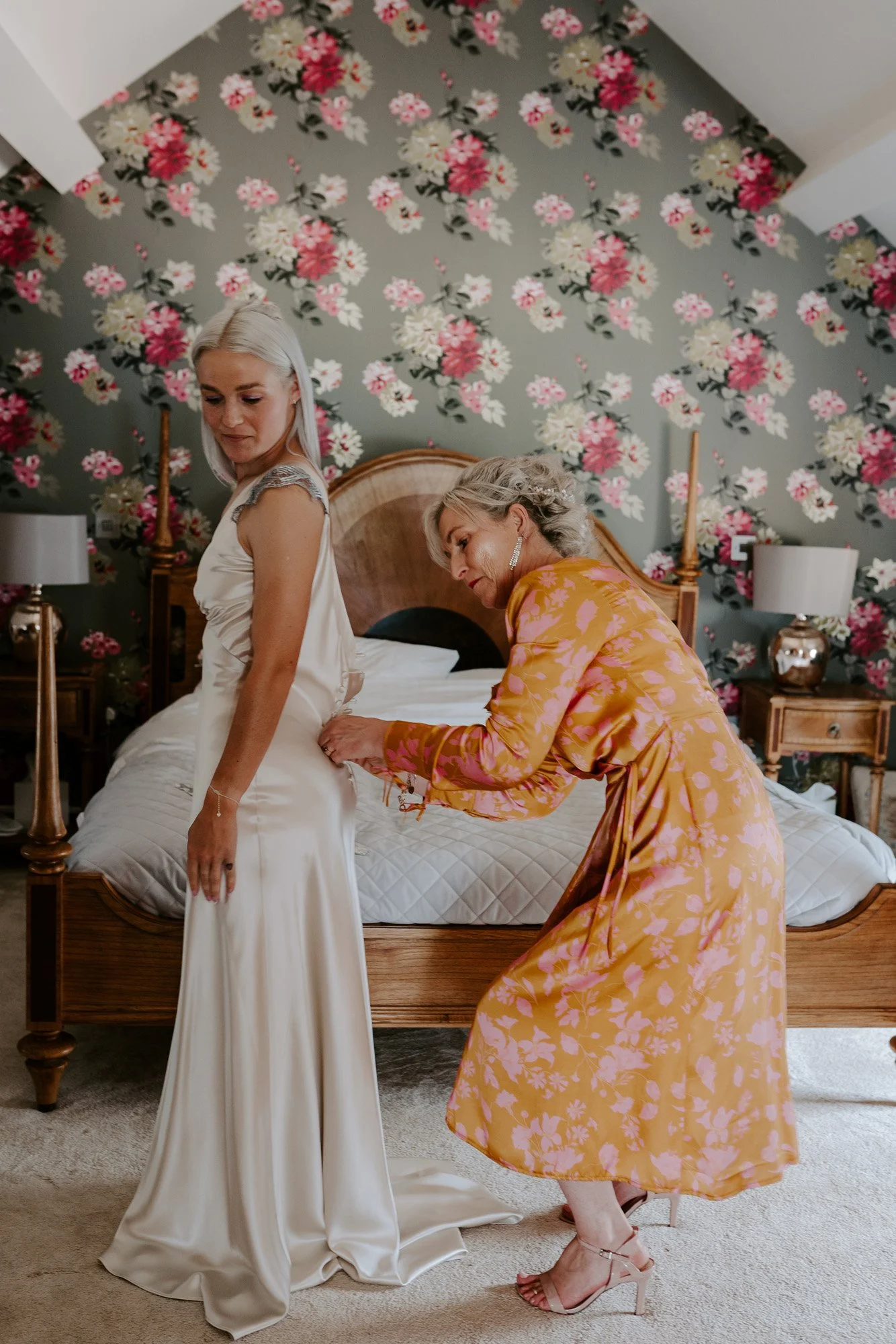 Debbie | Real bride in Viola bias-cut silk wedding gown, Old-Hollywood ...
