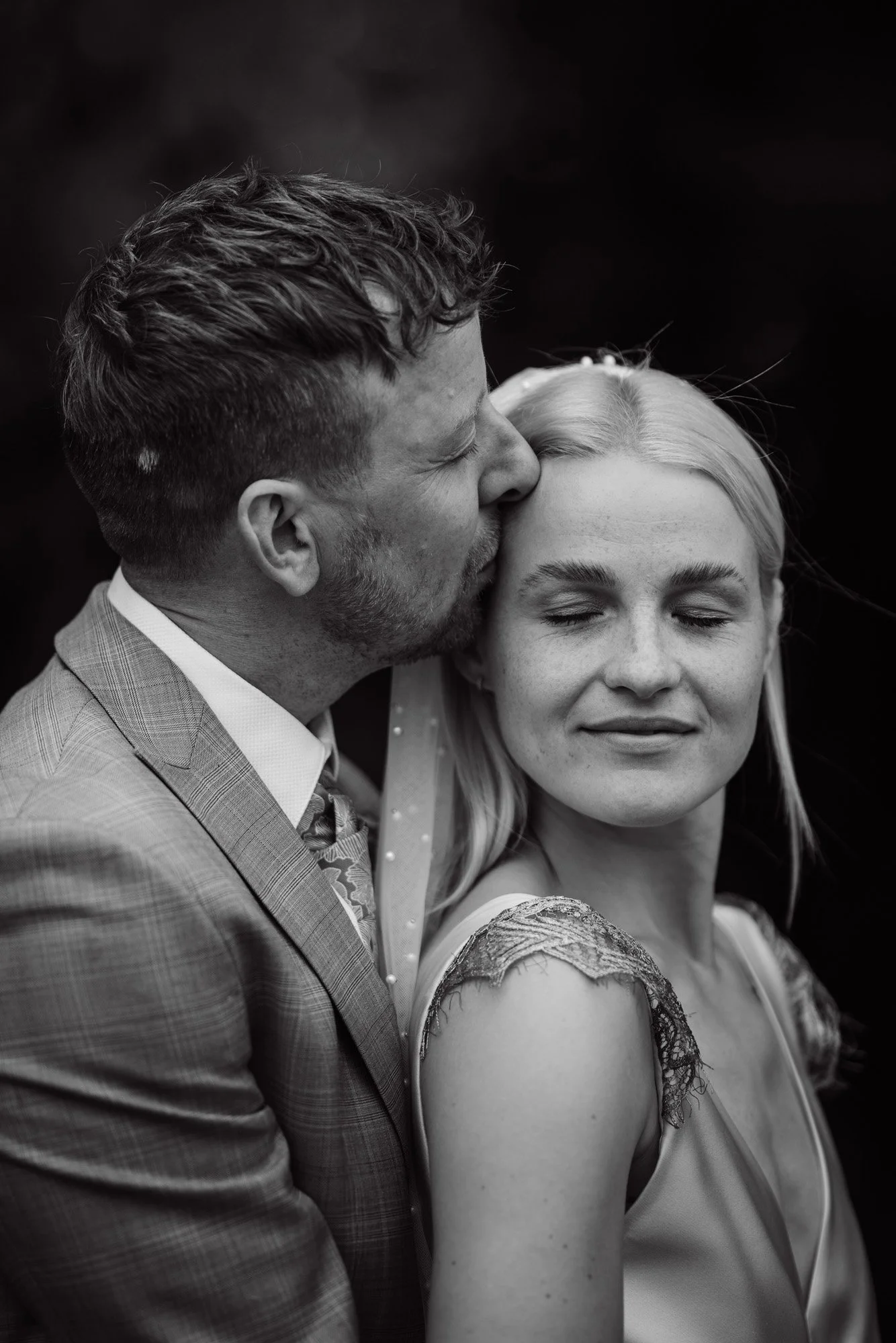 Debbie | Real bride in Viola bias-cut silk wedding gown, Old-Hollywood ...