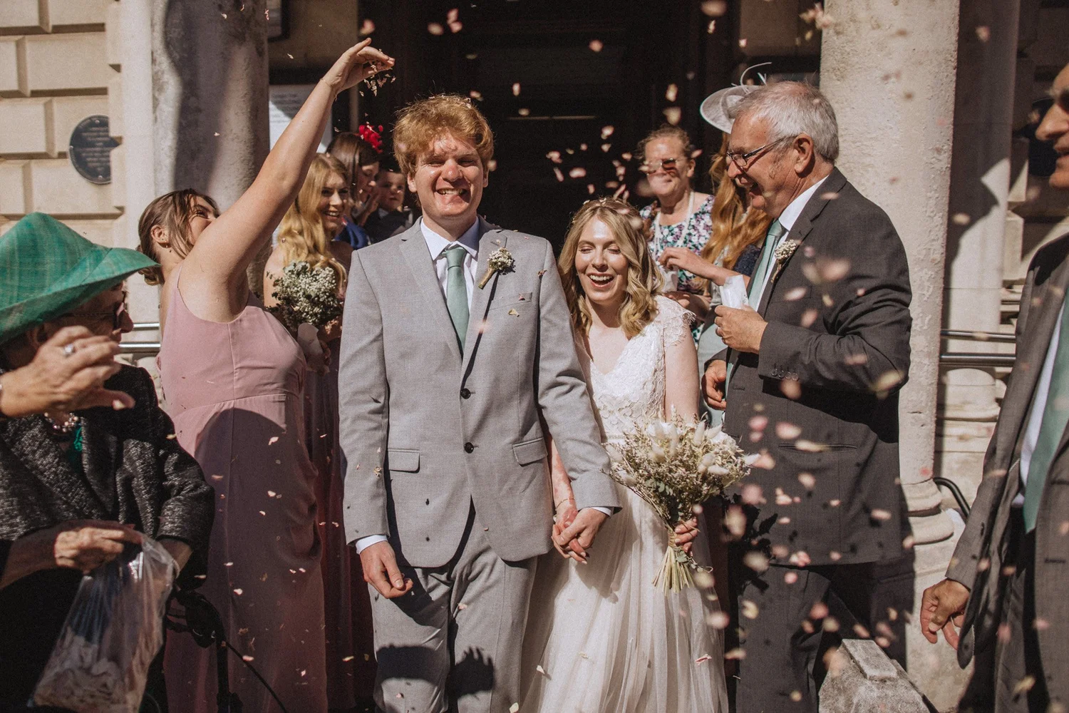 Lucy | Real bride in Mimosa wedding gown - lace top, sheer back and ...