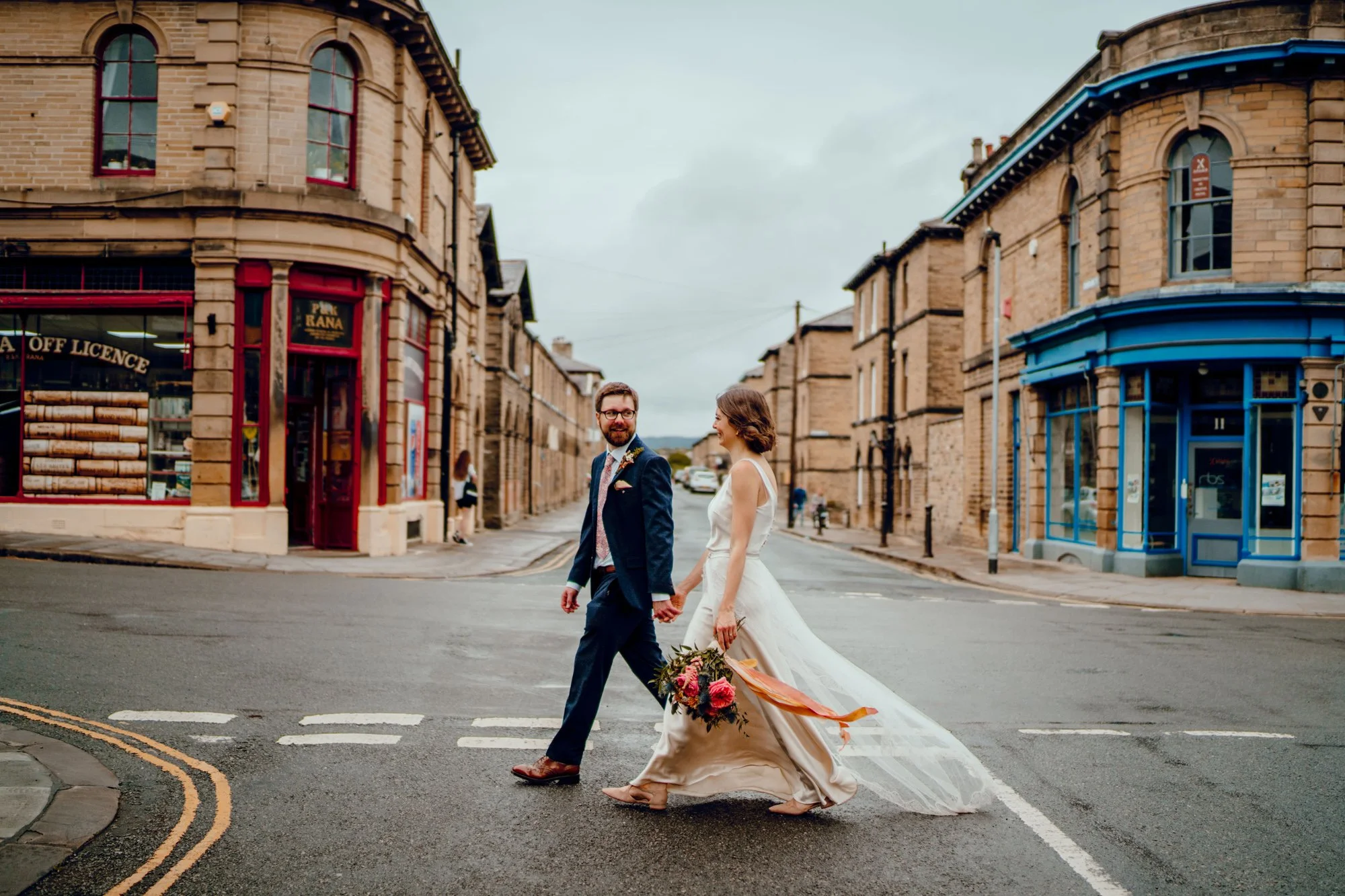 Lucy | Real bride in elegant bias cut silk wedding gown Lily with ...