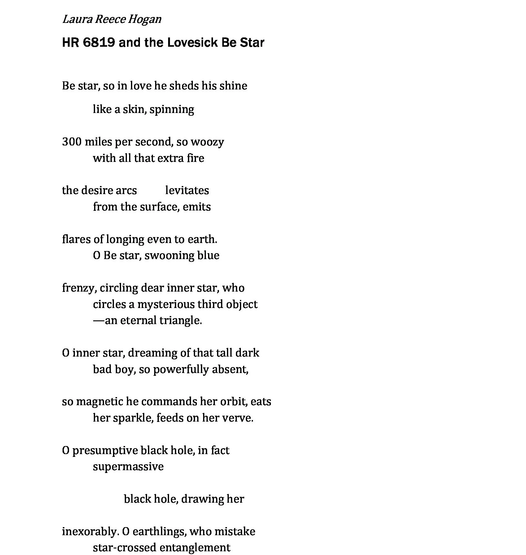 HR 6819 and the Lovesick Be Star — River Heron Review