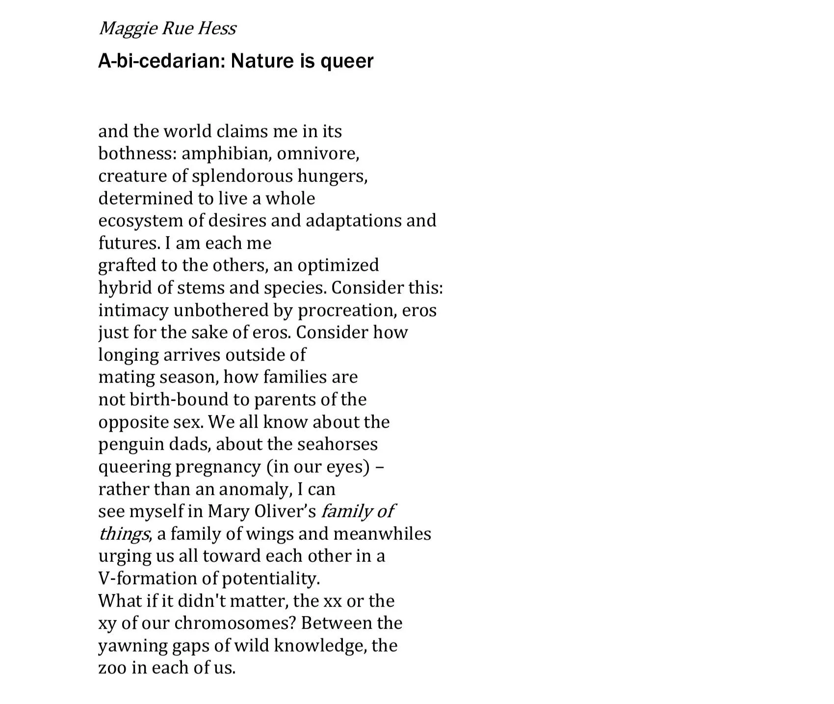 Maggie Rue Hess — River Heron Review