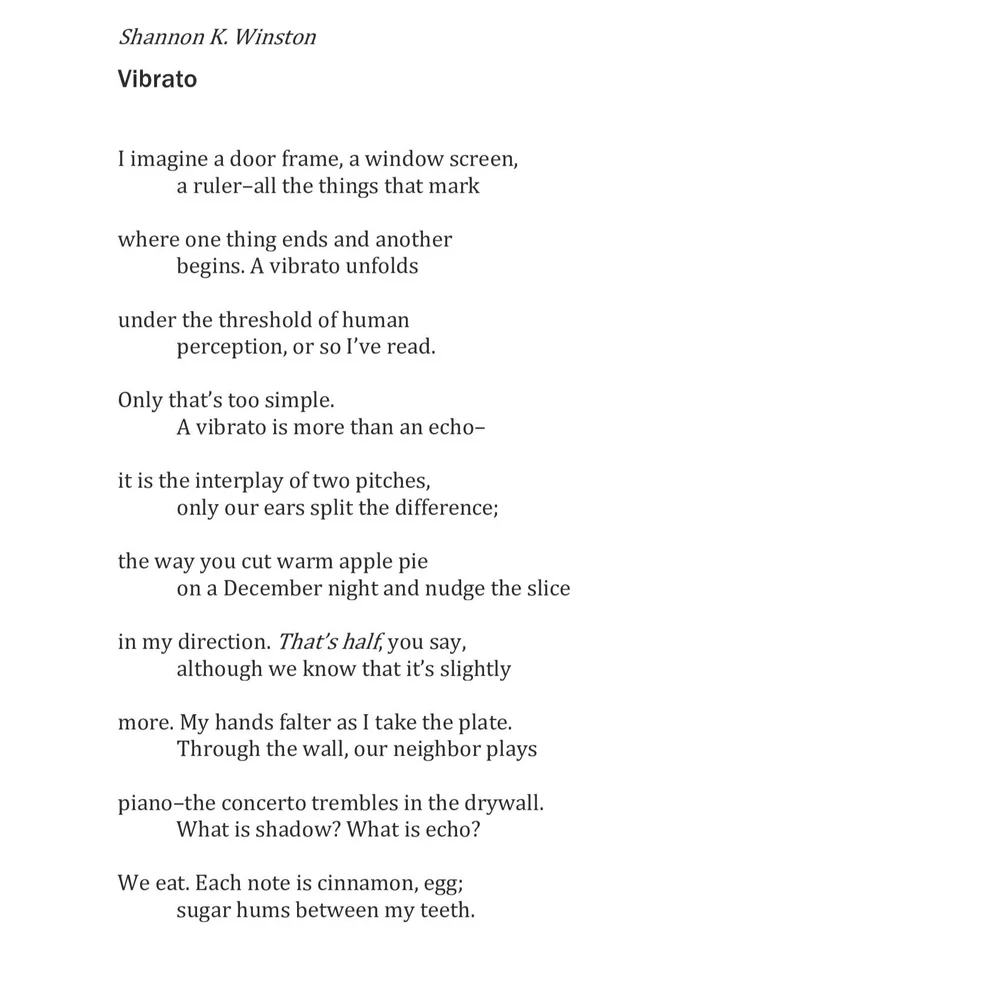Poem: Shannon K. Winston — River Heron Review
