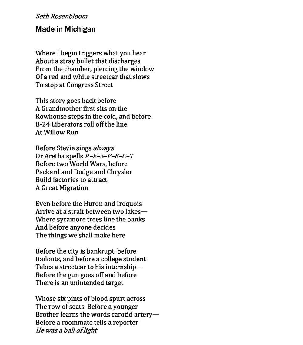 Seth Rosenbloom — River Heron Review