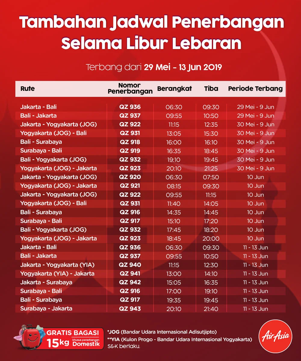 AirAsia sambut libur lebaran dengan 21 ribu lebih kursi tambahan di rute domestik — airasia newsroom