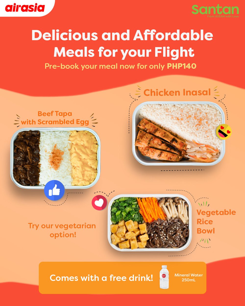 Bun Appétit! AirAsia adds delicious Santan meals and snacks onboard ...