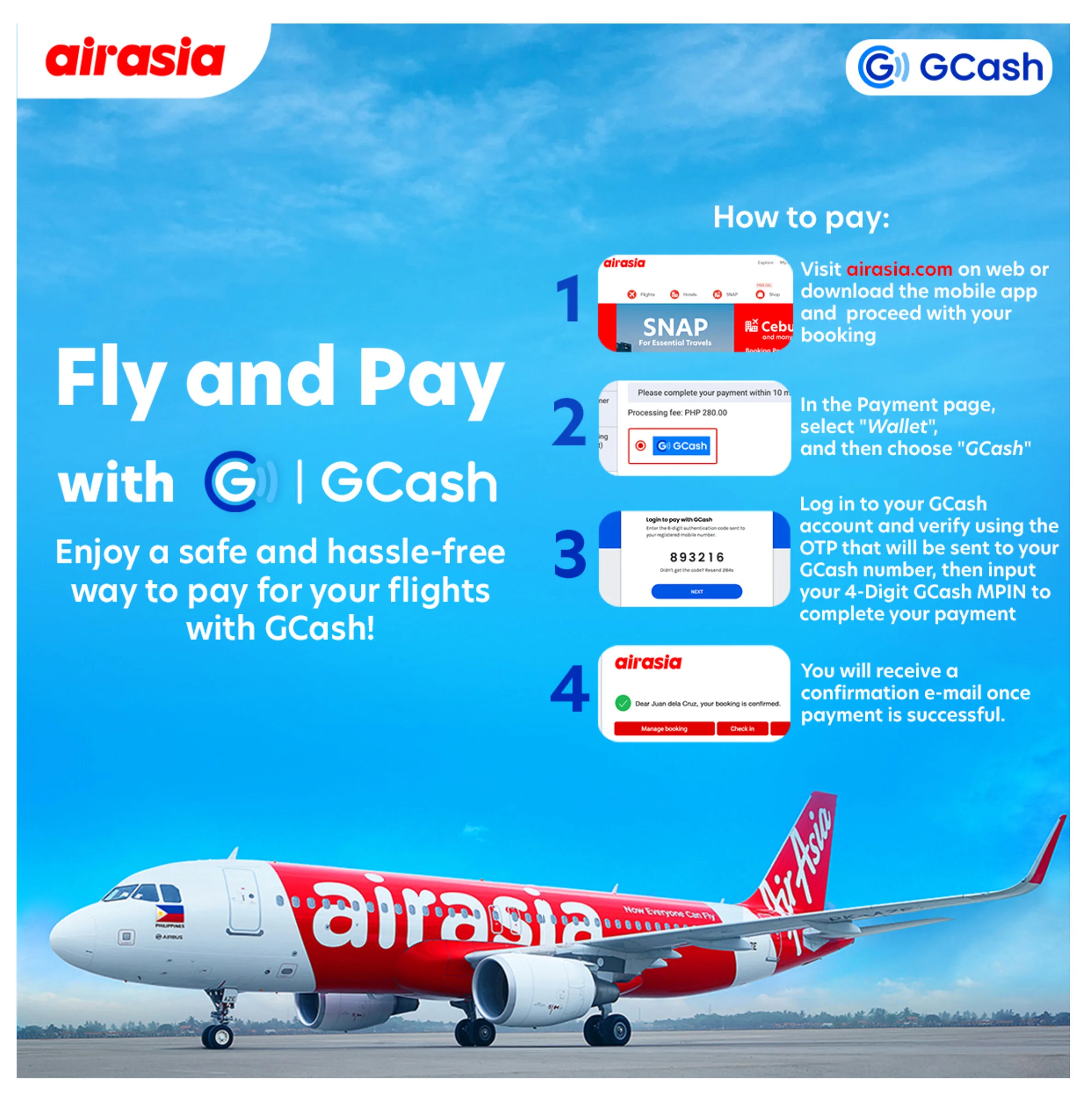 GCash payment option now available for AirAsia guests — AirAsia Newsroom