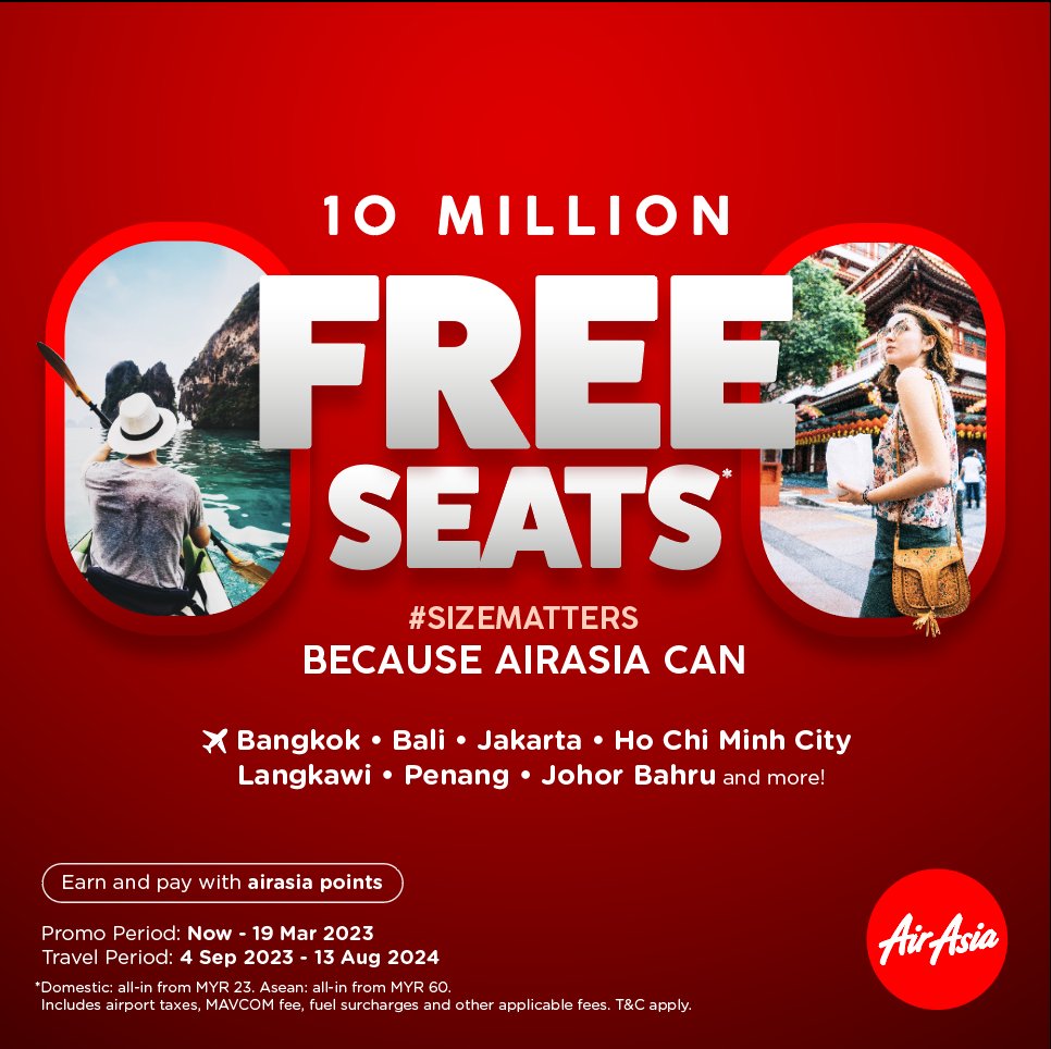 AirAsia’s massive FREE* Seats Sale is back by popular demand with ...