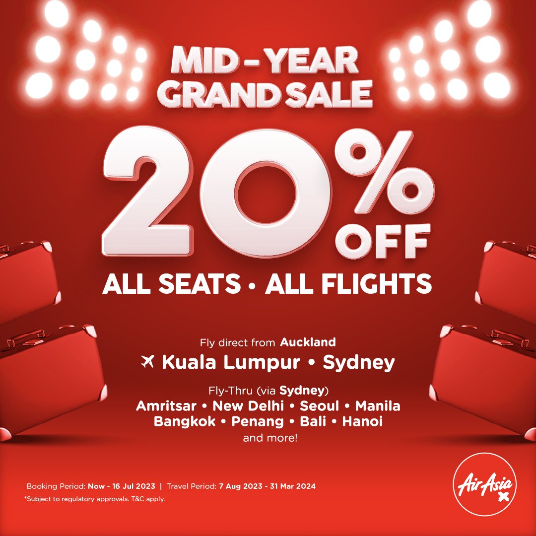 AirAsia launches Mid-Year Grand Sale with 20% off all seats, all ...