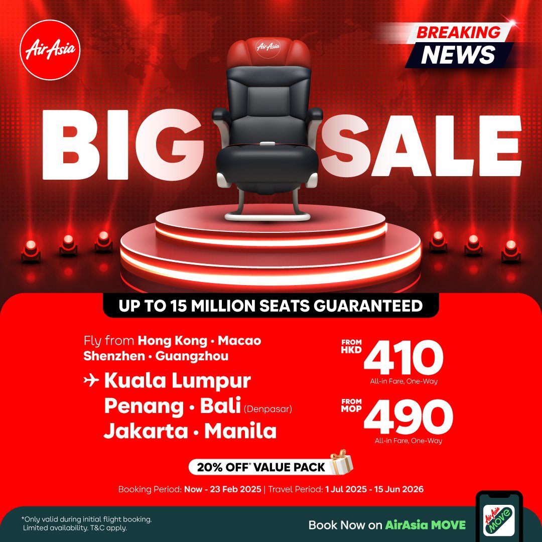 AirAsia FREE* Seats returns with a bang! 15 million guaranteed promo ...