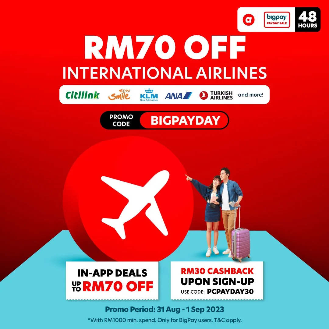 Get exclusive discounts on airasia Superapp this BigPay Payday sales ...