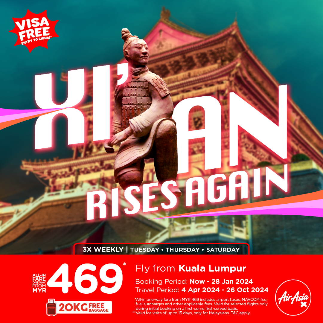 AirAsia X returns to Xi’an as the sole airline connecting Kuala Lumpur ...
