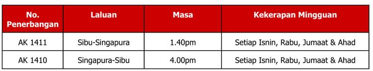 AirAsia lancar laluan baharu Singapura-Sibu dengan tambang serendah ...