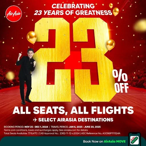 AirAsia Turns 23 with the Greatest Sale of All Time: 23% Off Flights ...